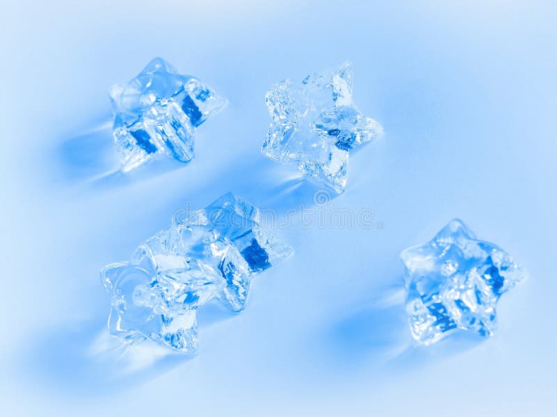 Cold Winter Theme with Icy Stars on the Snow Stock Photo - Image of ...