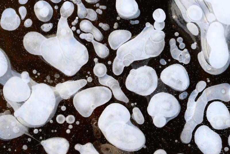 Cold Winter and Thick Ice on the River Stock Image - Image of season ...