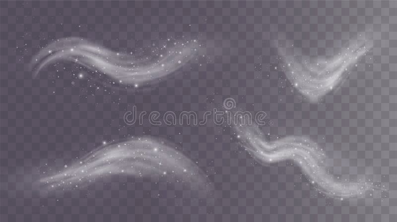 Cold Winter Wind Texture. Holiday Vector Blizzard. Christmas Effect of ...