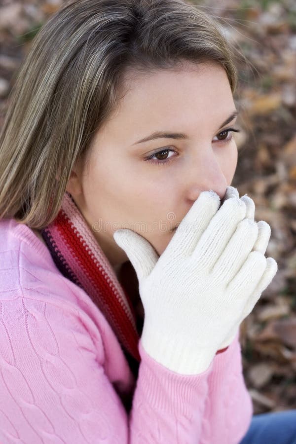 Cold Woman stock image. Image of pretty, women, woman, beautiful - 431197