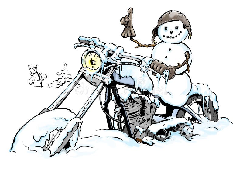 ColdBiker stock illustration. Illustration of motorcycle - 25963685