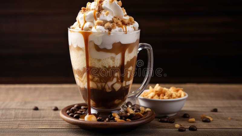 Coldbrew coffee float stock illustration. Illustration of patrons ...