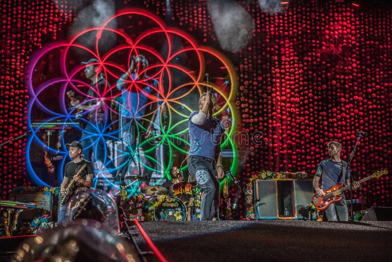 Coldplay in Concert at Hard Rock Stadium in Miami Editorial Photo ...