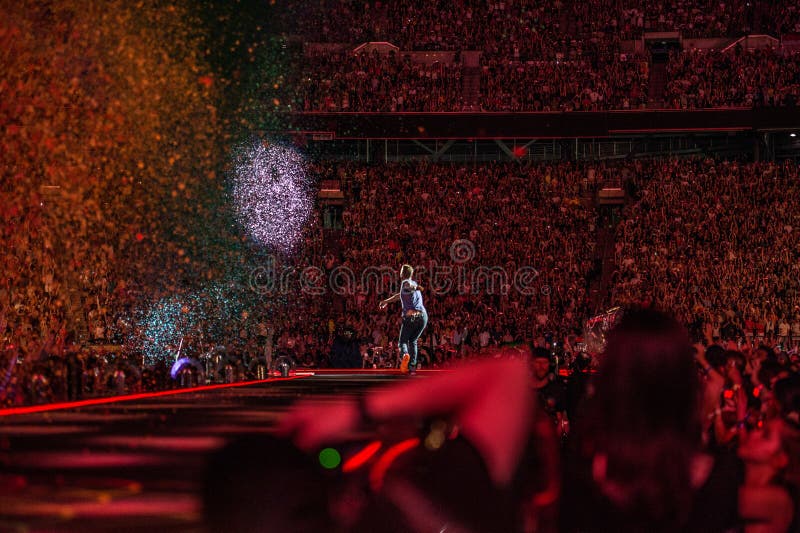 Coldplay in Concert at Hard Rock Stadium in Miami Editorial Image ...