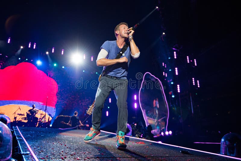Coldplay in Concert at Hard Rock Stadium in Miami Editorial Image ...