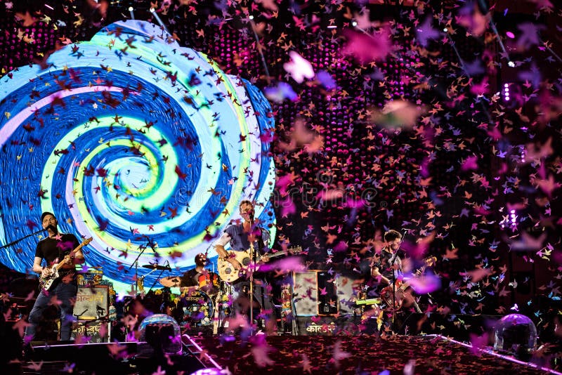 Coldplay in Concert at Hard Rock Stadium in Miami Editorial Image ...