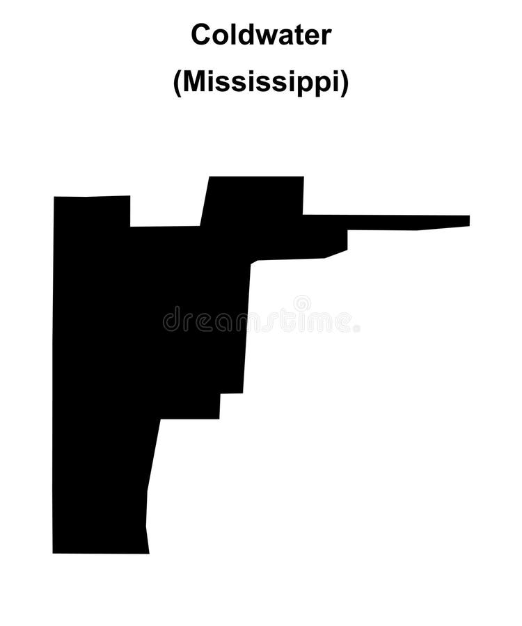 Coldwater outline map stock vector. Illustration of icon - 387461147