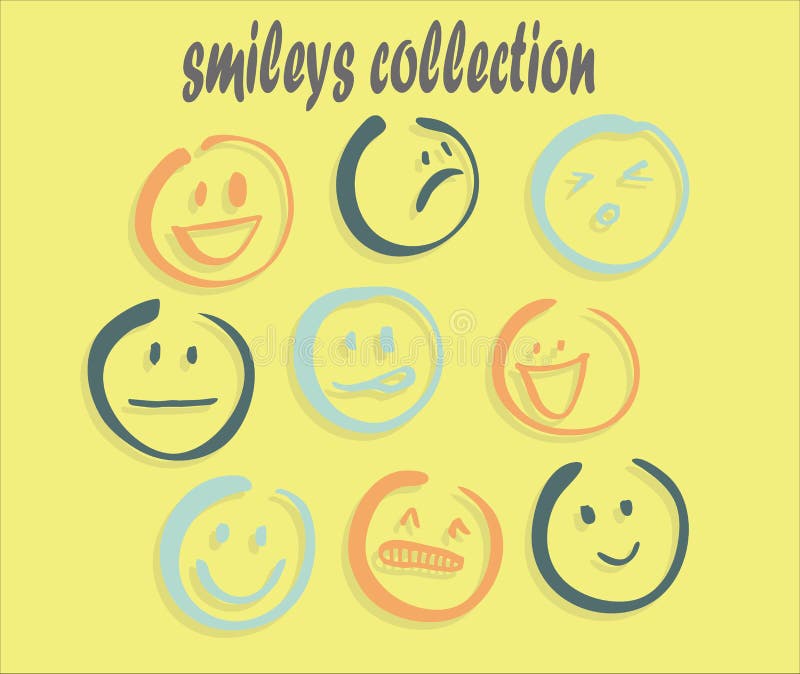 Coleção smilelyday ilustração do vetor. Ilustração de tenha - 92204561