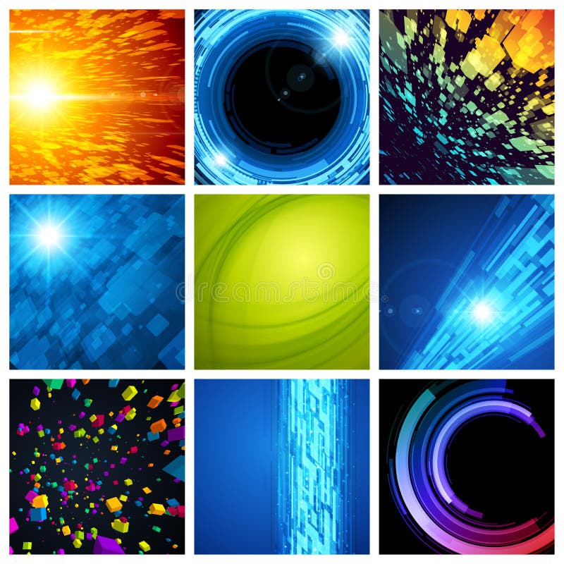 Colección Abstracta De Los Fondos Del Vector Moderna Ilustración del ...