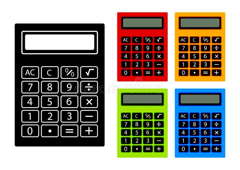 Calculadora negra ilustración del vector. Ilustración de teclado - 21764963