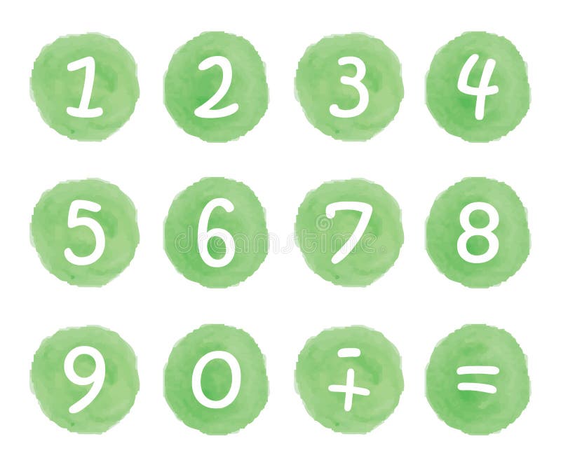 Colección de dígitos ilustración del vector. Ilustración de menos ...