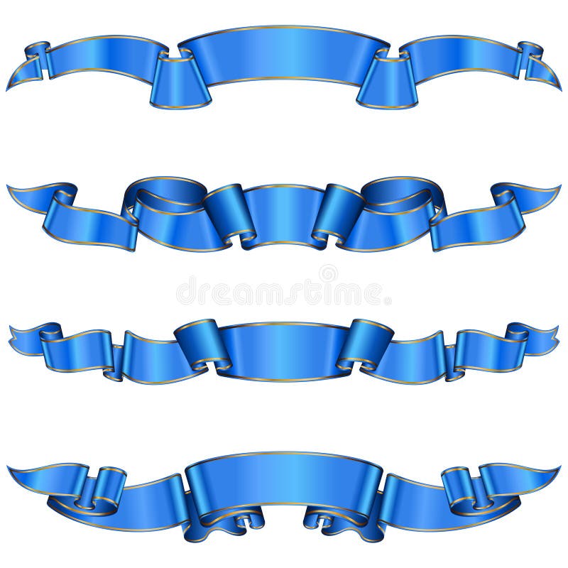Colección de la cinta azul ilustración del vector. Ilustración de ...