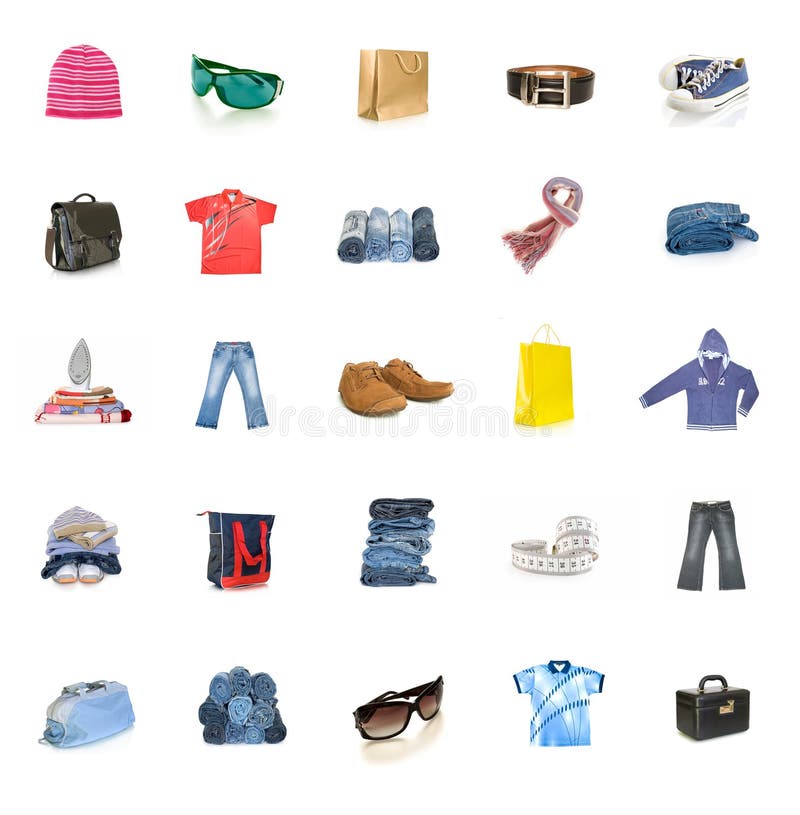 Colección de la ropa imagen de archivo. Imagen de ropa - 18018879
