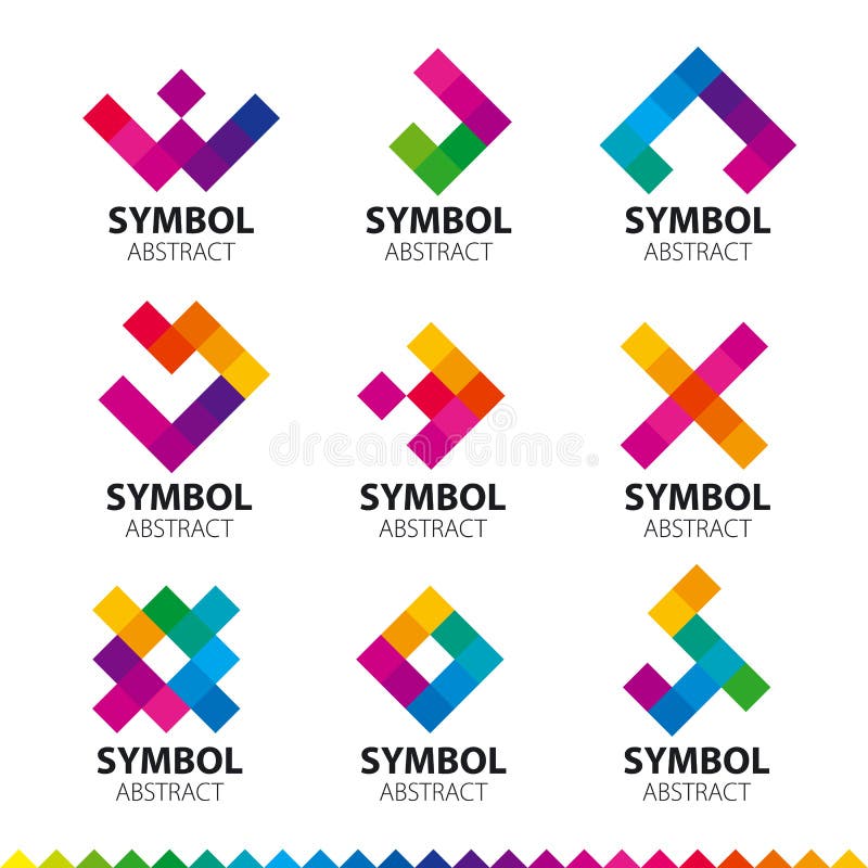 Colección De Logotipos Del Vector De Módulos Abstractos Ilustración del ...