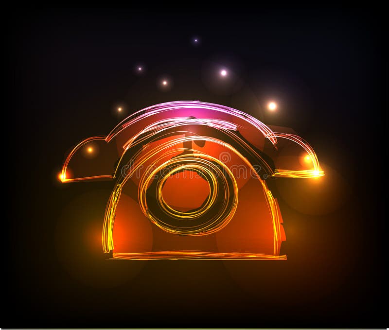 Colección De Neón, Teléfono Ilustración del Vector - Ilustración de ...