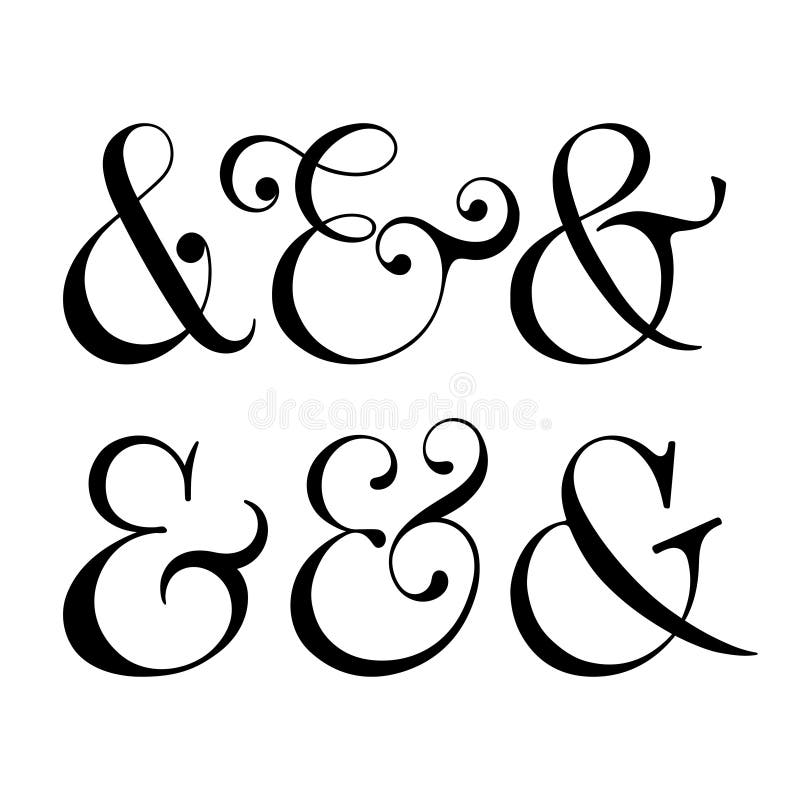 Fije Los Signos "&" Para Las Letras Ilustración del Vector ...