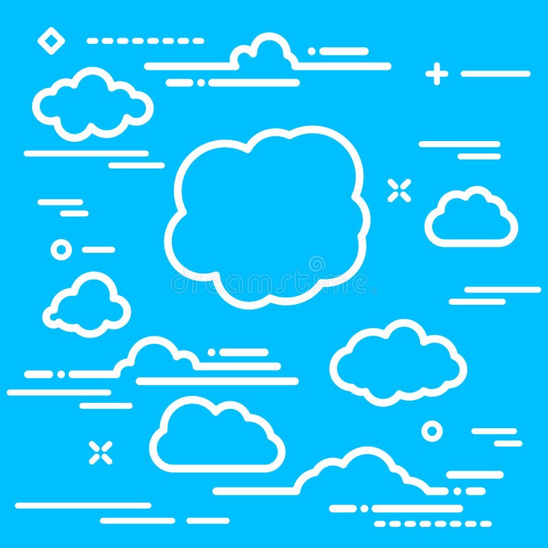 Esquema De Las Nubes Ilustraciones Stock, Vectores, Y Clipart – (513 ...