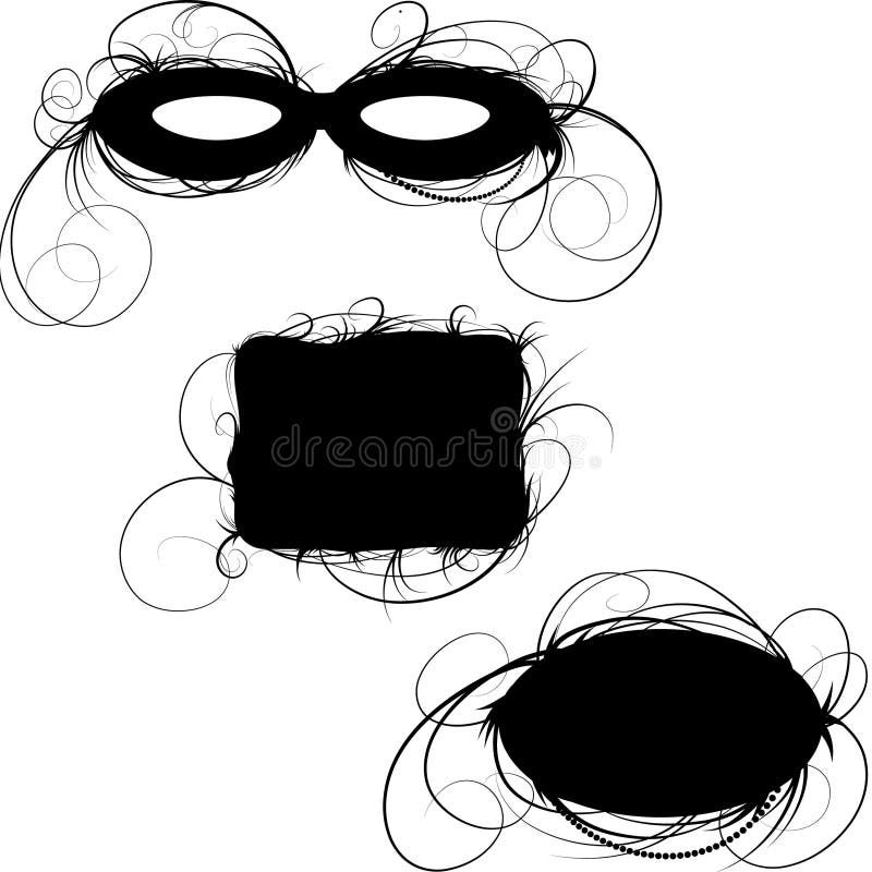 Colección De Elementos De Tinta Y Líneas Ilustración del Vector ...