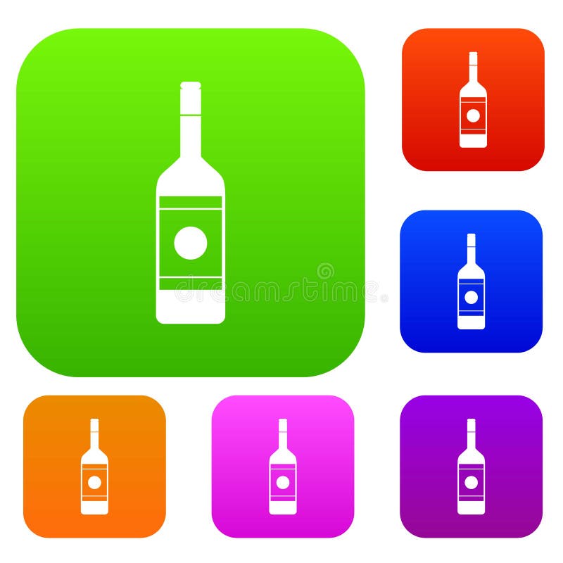 Colección Determinada Del Color De La Vodka Ilustración del Vector ...