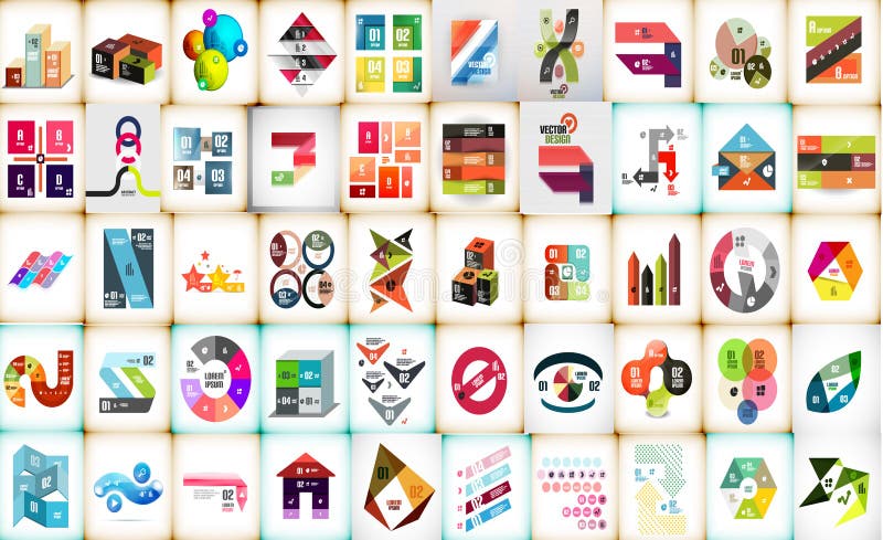 Colección Mega De Las Disposiciones De Infographic Ilustración del ...