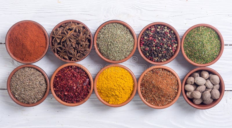 Colection of indian spices stock image. Image of ginger - 103396789