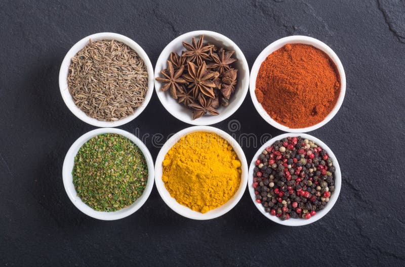 Colection of indian spices stock photo. Image of black - 106288034
