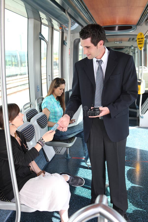 Colector De Boleto En Tranvía Imagen de archivo - Imagen de control ...
