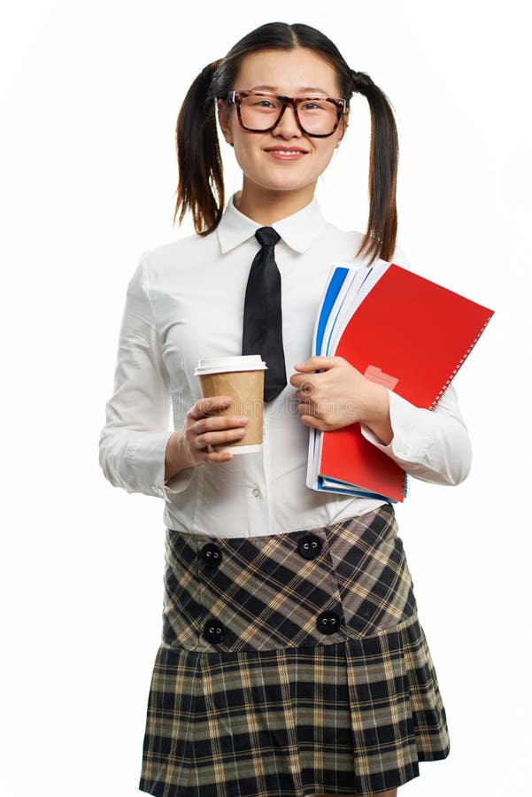 Colegiala imagen de archivo. Imagen de colegiala, eyeglasses - 33213401