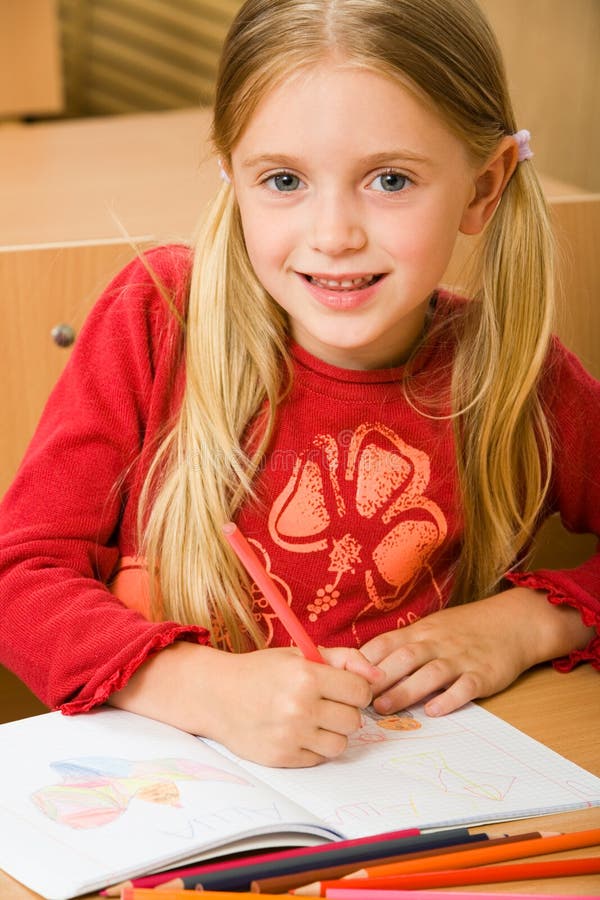 Colegiala imagen de archivo. Imagen de grado, copybook - 5923133