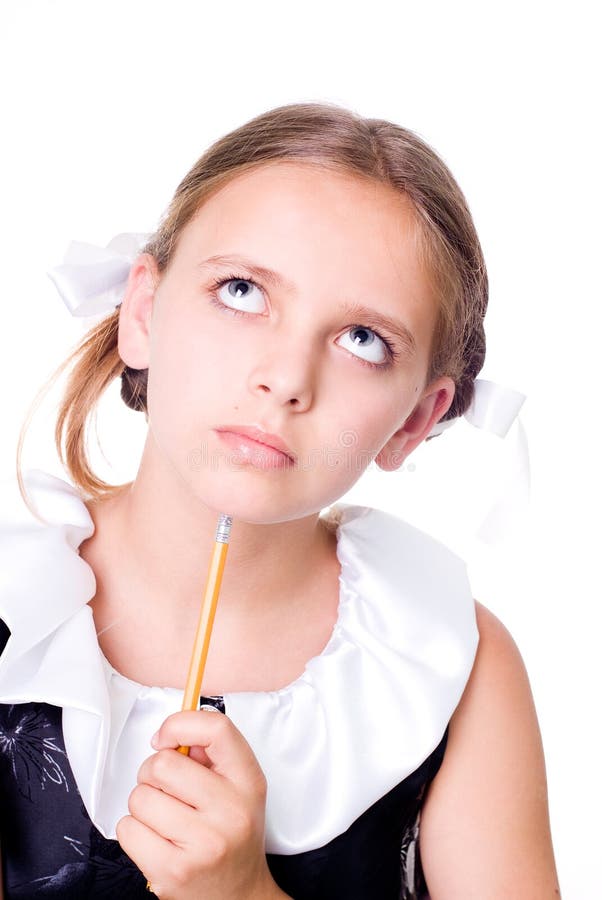 Colegiala desconcertada foto de archivo. Imagen de hembra - 6134714