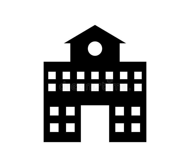 Colegio Icono Ilustrado En Vector Sobre Fondo Blanco Stock de ...