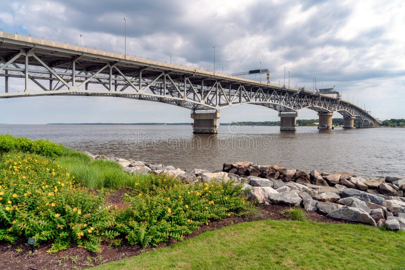 Coleman Bridge on the York River Stock Photo - Image of rocks, outdoors ...