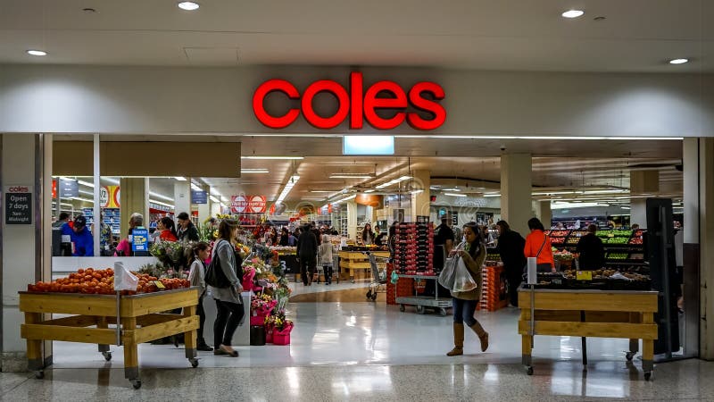 Coles Supermarket Store editorial stock photo. Image of shopping - 57460608