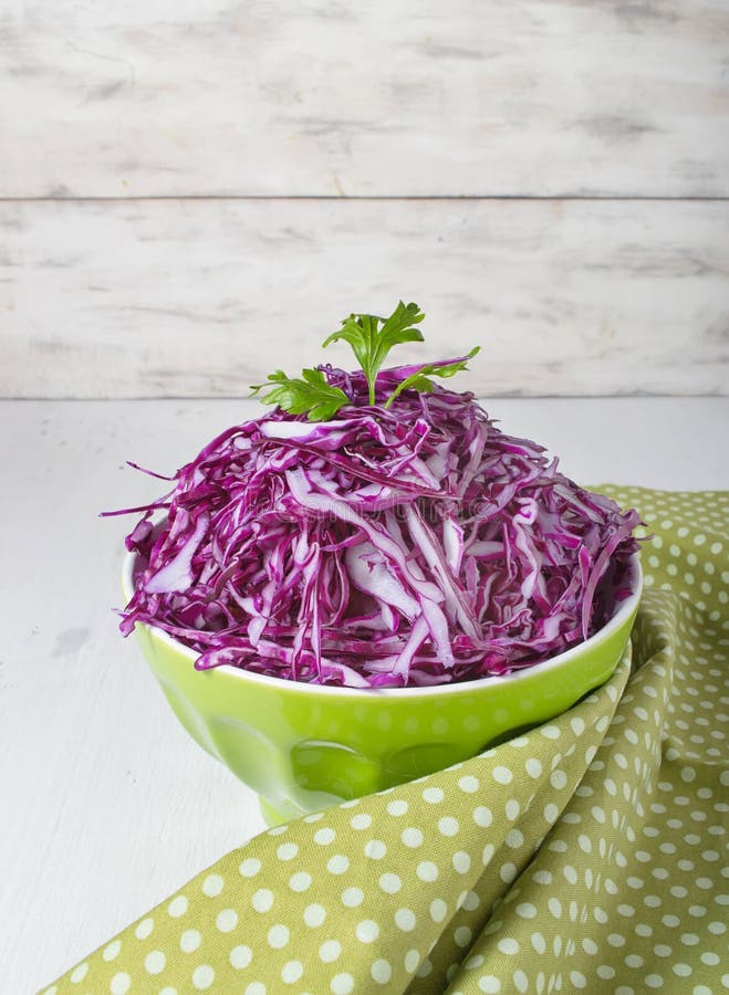 Coleslaw Salad with Red Cabbage and Carrot Stock Image - Image of bowl ...