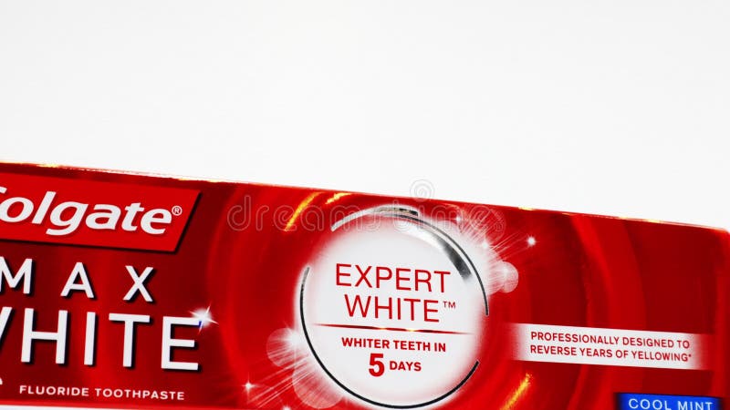 Colgate Max White Toothpaste Produced by Colgate-Palmolive Stock Video ...