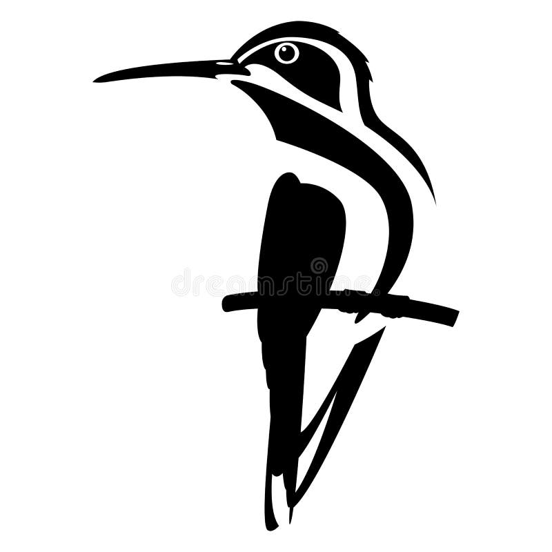 Colibri Bird Vector Illustration Flat Style Profile Stock Vector ...