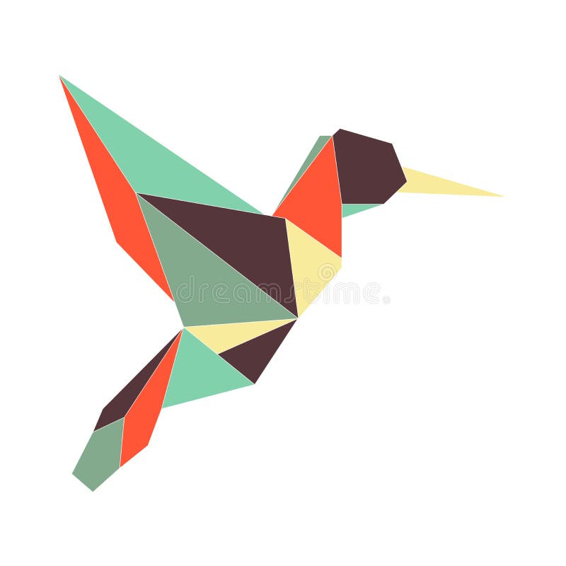 Colibri d'origami illustration de vecteur. Illustration du créateur ...