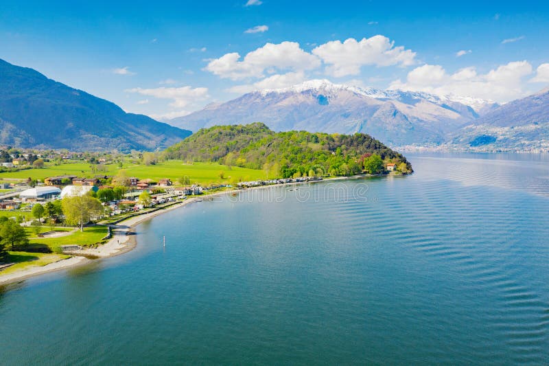 Como Lake Como it - Colico - Trivio Di Fuentes - Foce Dell`Adda Stock ...