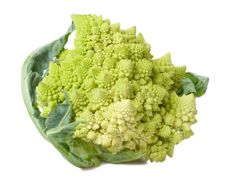 Coliflor Romanesco Con Alcaparras Y Ensalada De Cebolla Aislada En ...