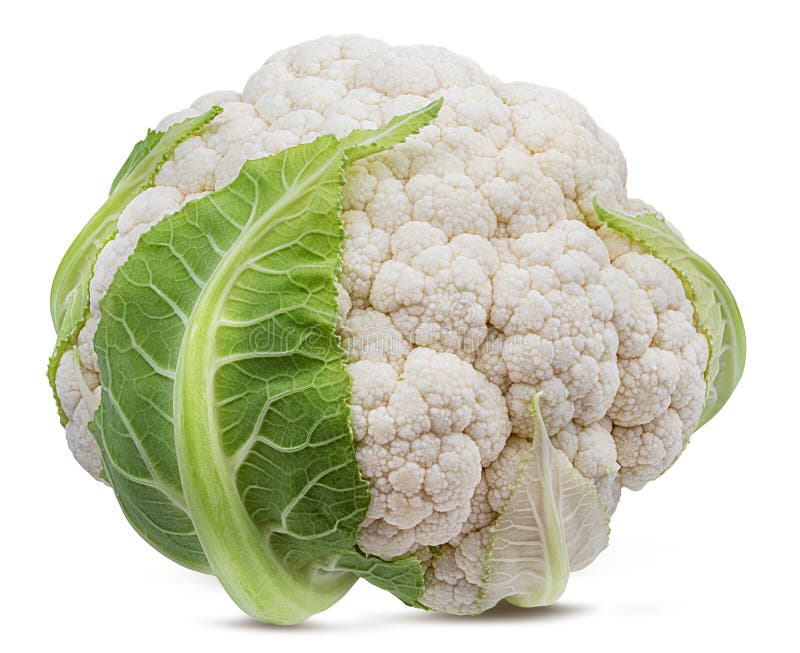 Coliflor En El Fondo Blanco Foto de archivo - Imagen de camino, dieta ...