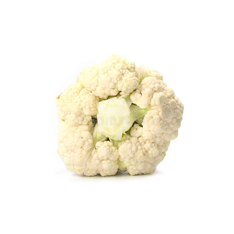 Coliflor Fresca Aislada En El Fondo Blanco Imagen de archivo - Imagen ...