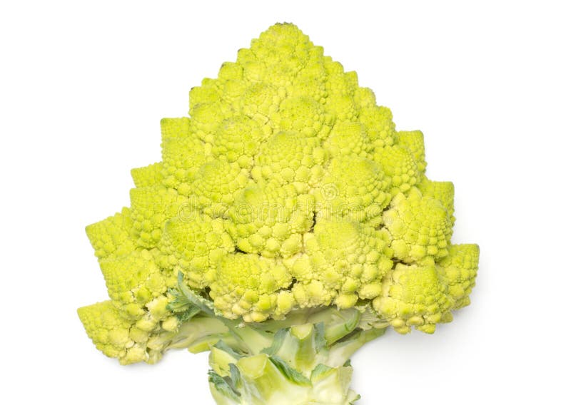 Coliflor Fresca Del Romanesco Aislada En Blanco Imagen de archivo ...