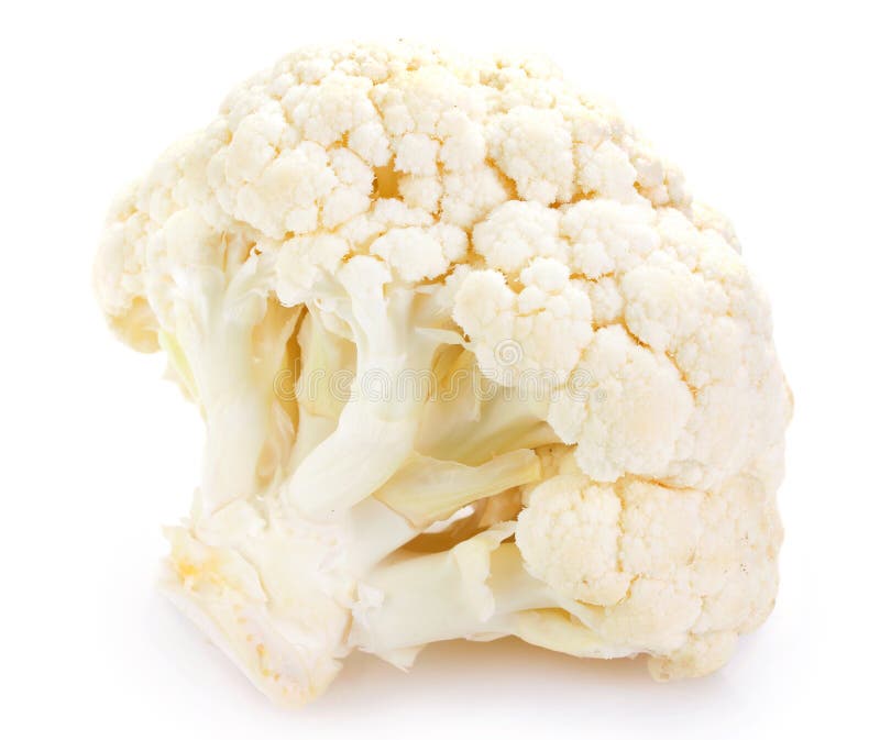 Coliflor Fresca En El Fondo Blanco Foto de archivo - Imagen de intacto ...