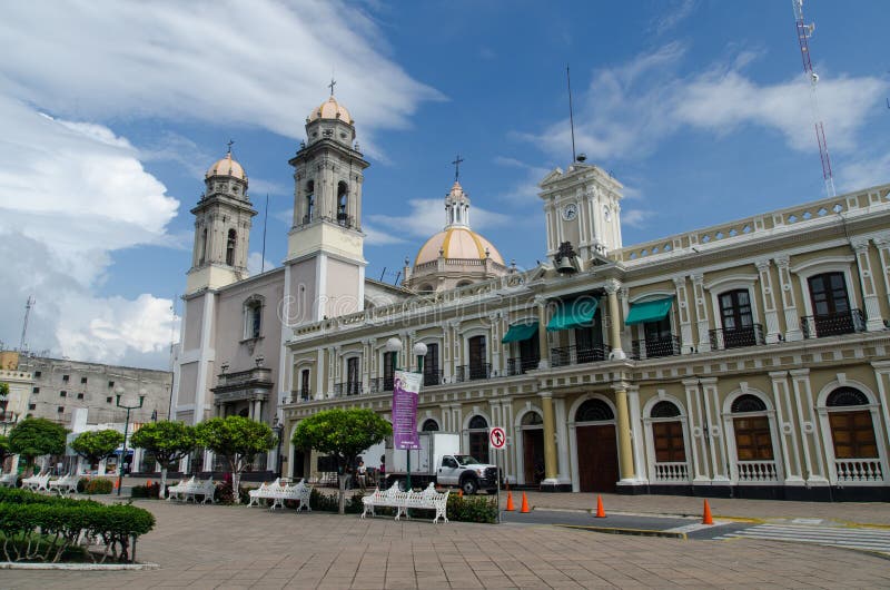 Central Plaza in Colima, Mexico Editorial Image - Image of america ...