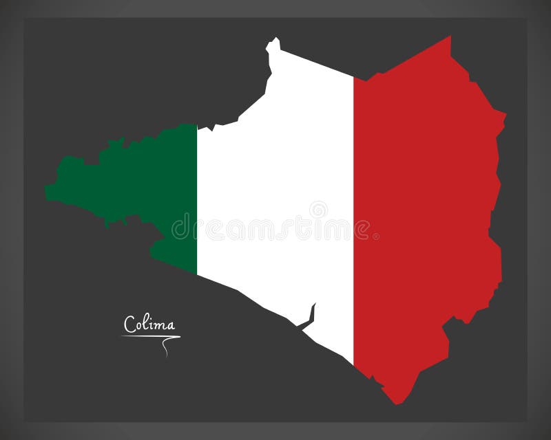 Colima Regional Flag, United Mexican States, Mexico Stock Vector ...