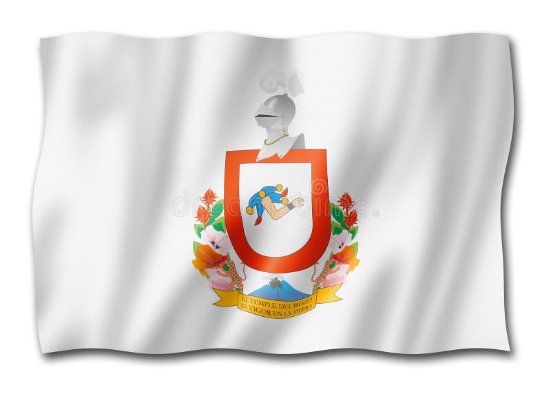 Colima state flag, Mexico stock illustration. Illustration of mexican ...