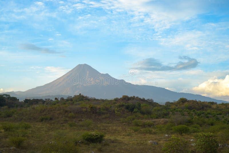 Colima Volcano Mexican Landscape Stock Photo - Image of vacation ...
