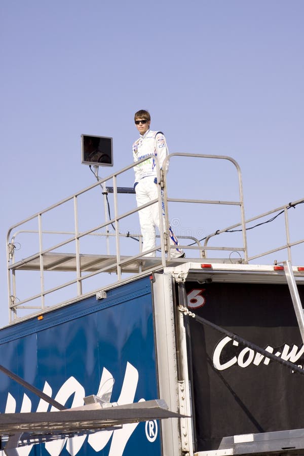Colin Braun Standing on Race Trailer Editorial Photography - Image of ...