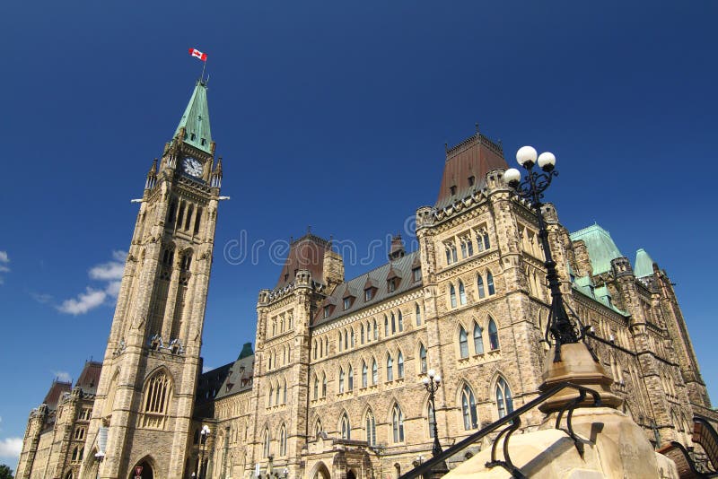 Edificios Y Biblioteca, Ottawa Del Parlamento Foto de archivo - Imagen ...