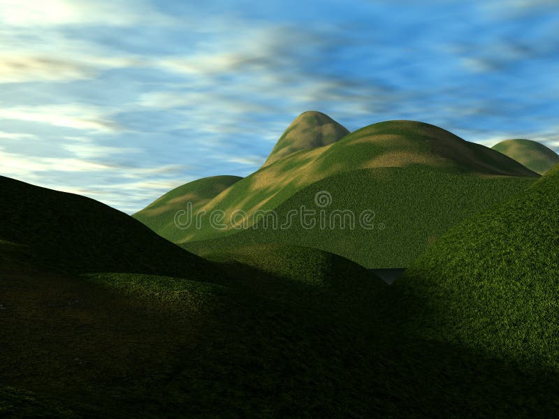Colinas verdes 8 imagen de archivo. Imagen de horizontal - 645739
